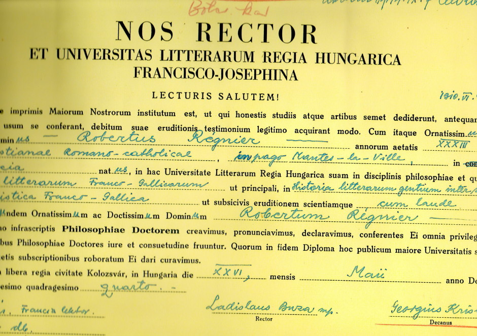 PE URMELE LUI ROBERT RÉGNIER. - REVISTA BAABEL